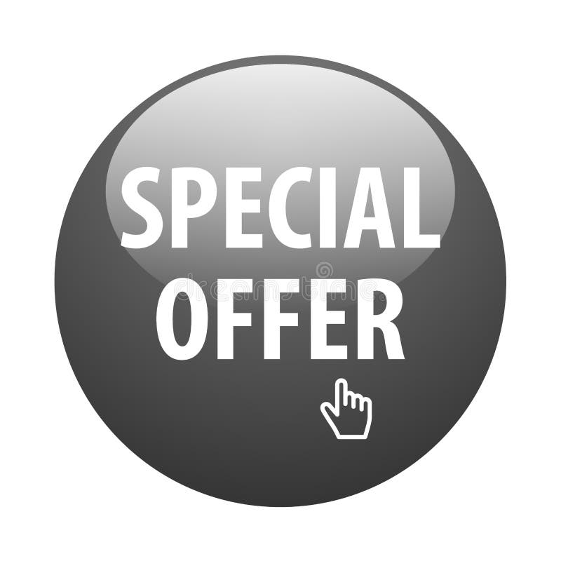 Special offer button stock vector. Illustration of paper - 149925657