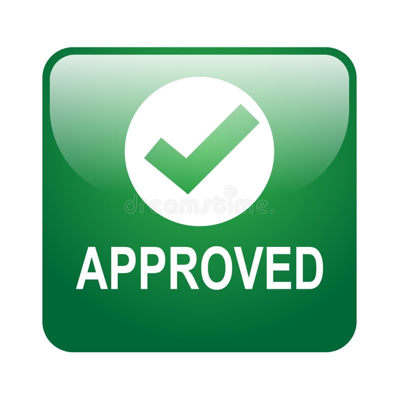 Approved button stock vector. Illustration of acception - 156032872