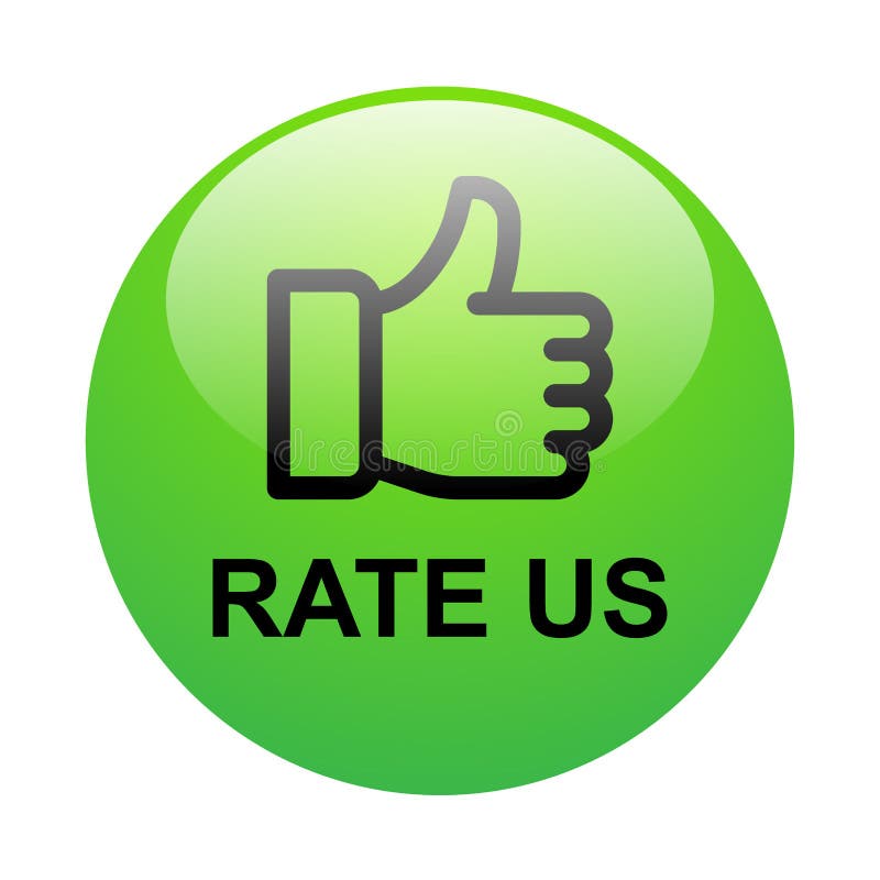 Rate us button stock vector. Illustration of media, choice - 156059350