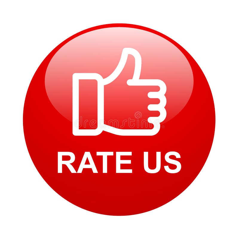 Rate us button stock vector. Illustration of internet - 156059892