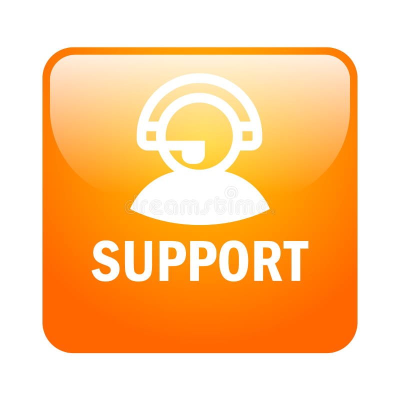 Support button stock vector. Illustration of customer - 121251599
