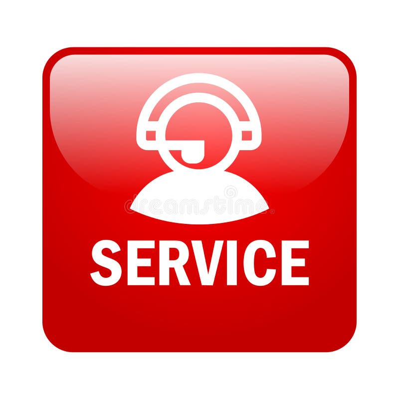 Customer service button stock vector. Illustration of glass - 198104165
