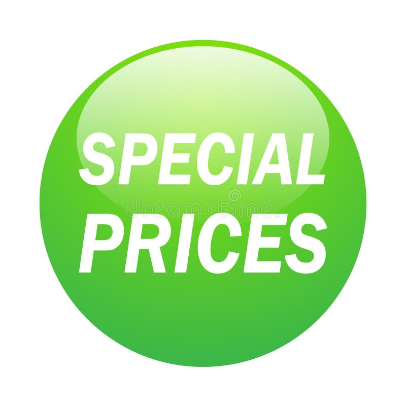 Special prices button stock illustration. Illustration of market ...