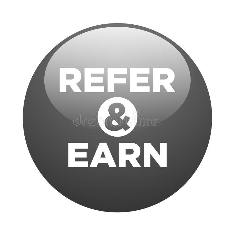 Refer and earn button stock illustration. Illustration of design ...