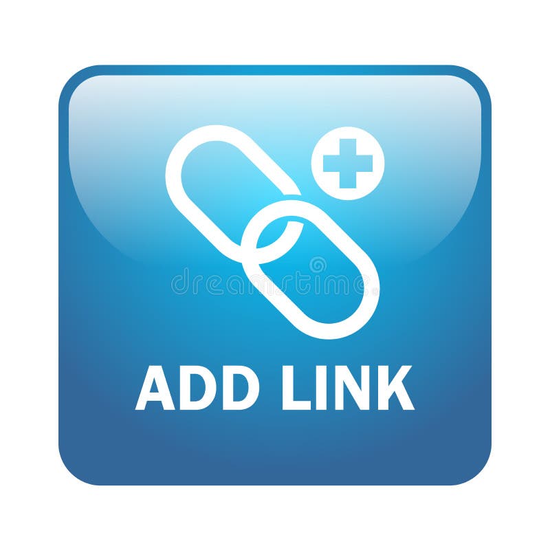 Add link icon web button stock vector. Illustration of banner - 208202594