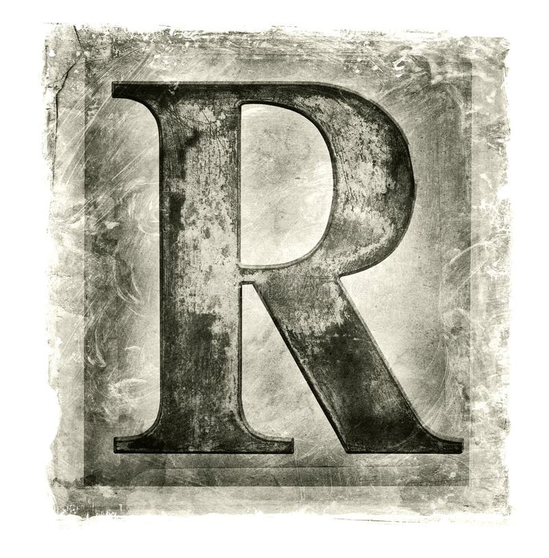 Vintage Letter R Monochrome Stock Photos - Free & Royalty-Free Stock ...