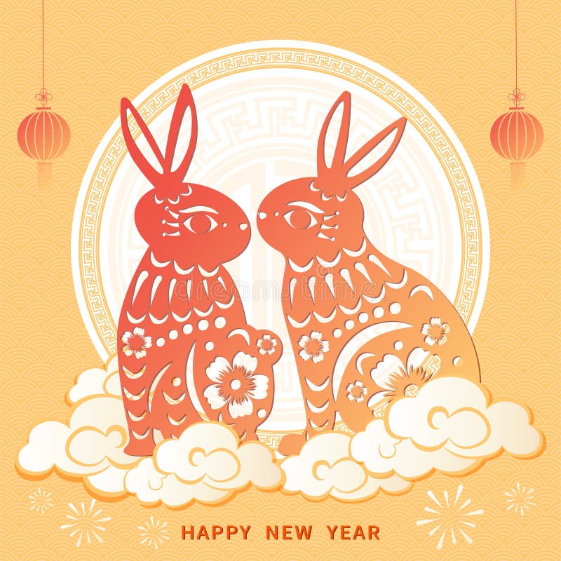 Chinese Window Cut Rabbit Stock Illustrations – 14 Chinese Window Cut ...