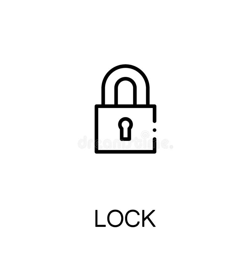 Lock flat icon ilustração do vetor. Ilustração de fundo - 85532138