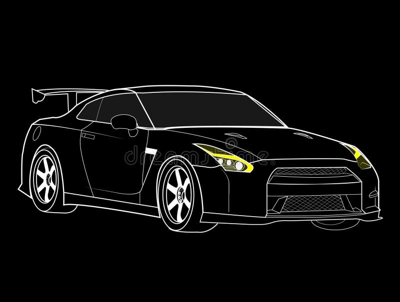Nissan r35 stock illustration. Illustration of speed - 289483065