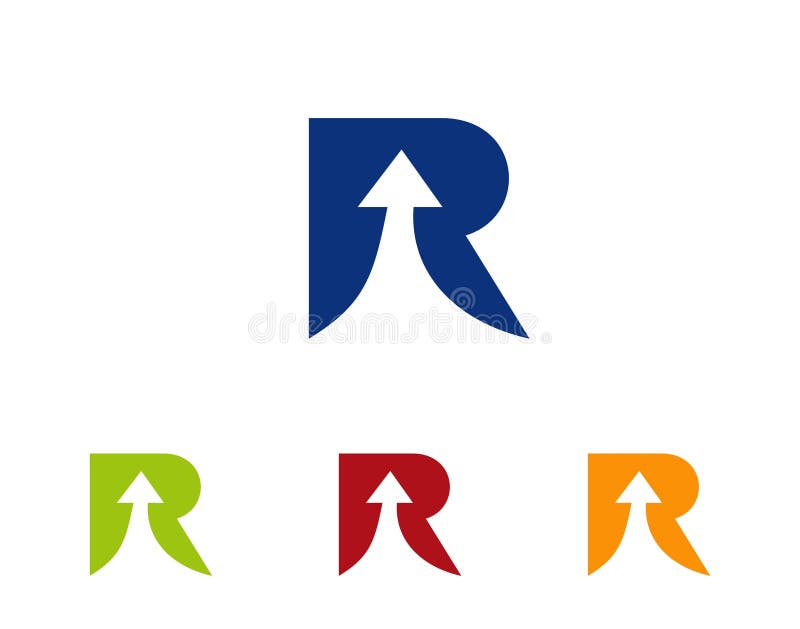 R arrow 1 logo template stock vector. Illustration of diagram - 302255884