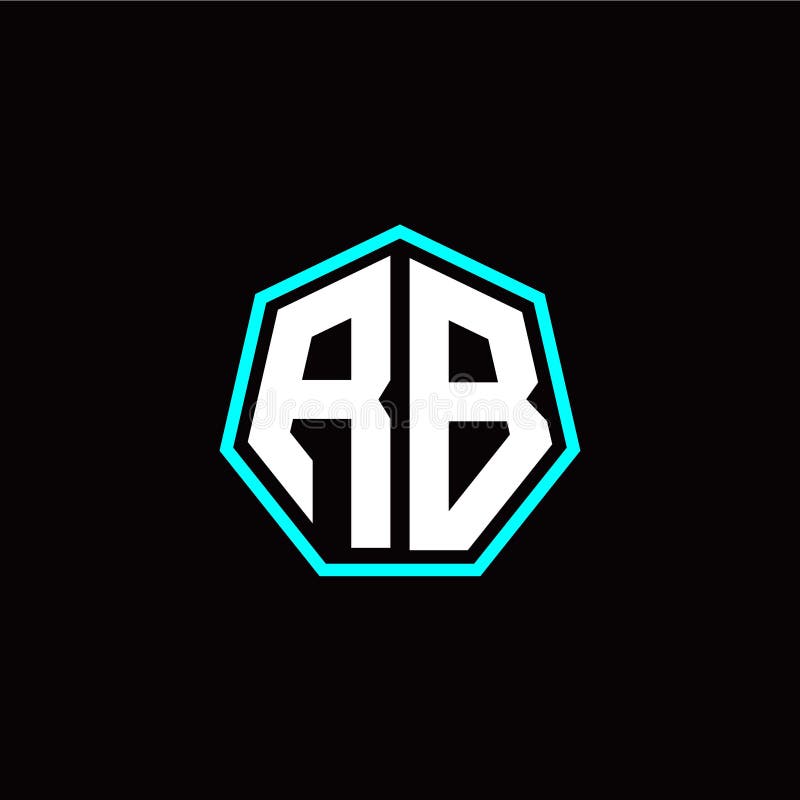 R B Initials Modern Polygon Logo Template Stock Vector - Illustration ...