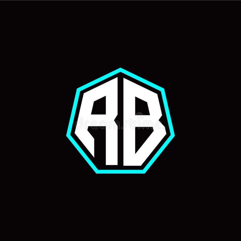 R B Initials Modern Polygon Logo Template Stock Vector - Illustration ...