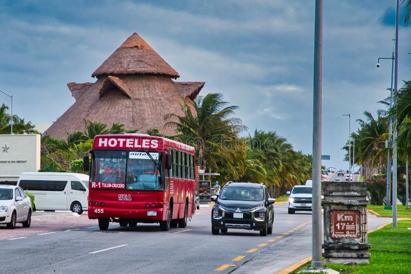 R 1 Bus in the Hotel District Cancun Mexico Editorial Stock Photo ...