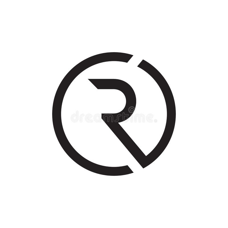 R / C R Circle Logo Design Vector Stock Vector - Illustration of ...