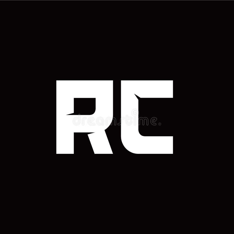R C Letter Monogram Style Initial Logo Template Stock Illustration ...