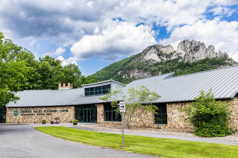 Seneca Rocks Rock Climbing Site in West Virginia with Visitors Center ...