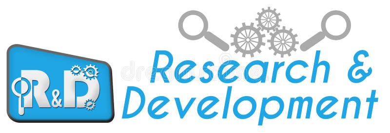 R and D - Research and Development Blue Triangle Stock Illustration ...