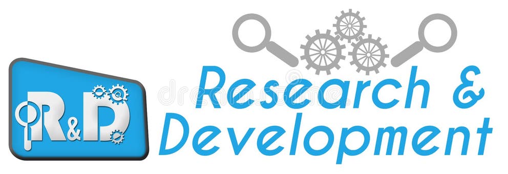 R and D - Research and Development Blue Triangle Stock Illustration ...