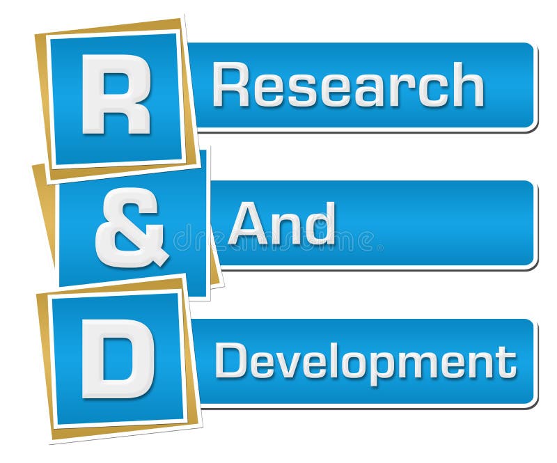R and D - Research and Development Three Circles Stock Illustration ...