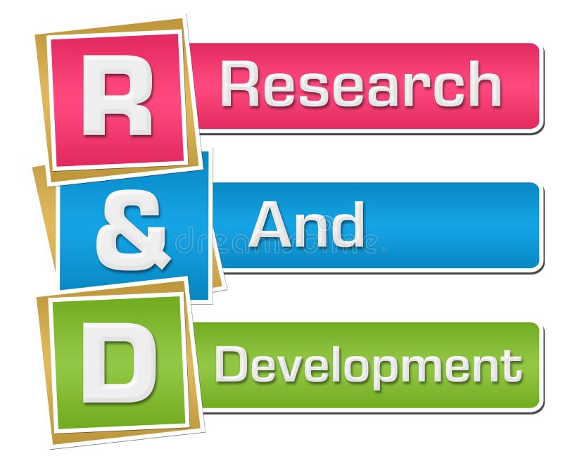 R and D - Research and Development Three Circles Stock Illustration ...