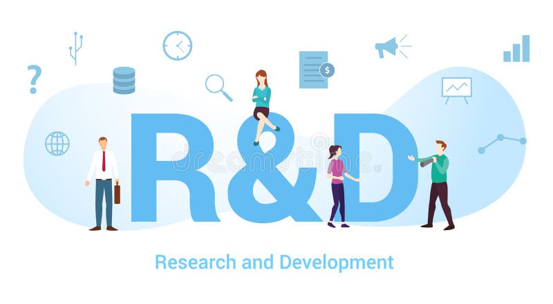R&d Research and Development Concept with Big Word or Text and Team ...