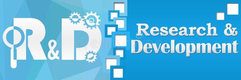 R and D - Research and Development Square Separator Stock Illustration ...