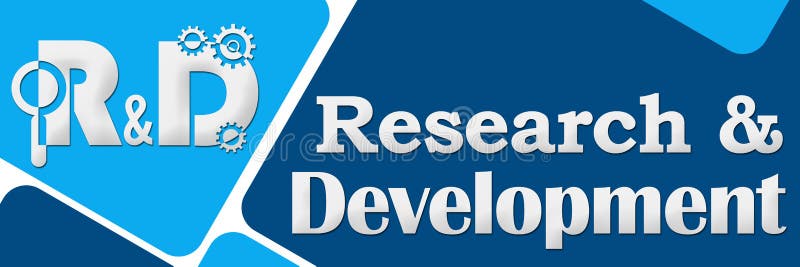R and D - Research and Development Two Blue Squares Stock Illustration ...