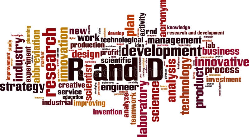 R and D word cloud stock vector. Illustration of experiment - 286105734