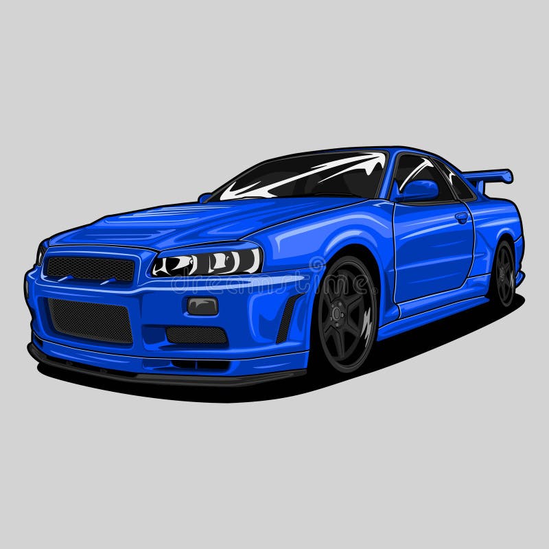 R34 GTR stock illustration. Illustration of drive, mobile - 258486661