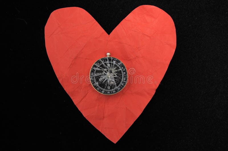 R Heart and Compass stock photo. Image of finding, compass - 31961524