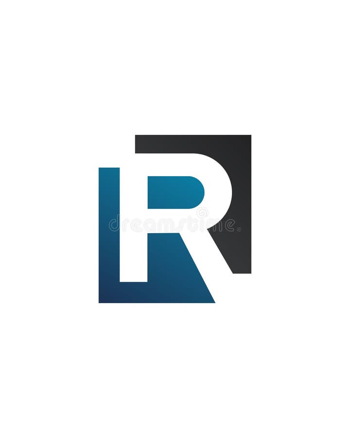 R Initial Icon Button Business Insurance Abstract Stock Illustration ...