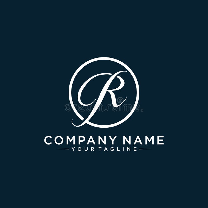 R Initial Letters Loop Linked Circle Monogram Logo Stock Vector ...