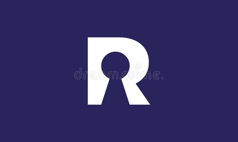 R Key Logo. Letter R with Keyhole . Unique Logo Design Stock Vector ...