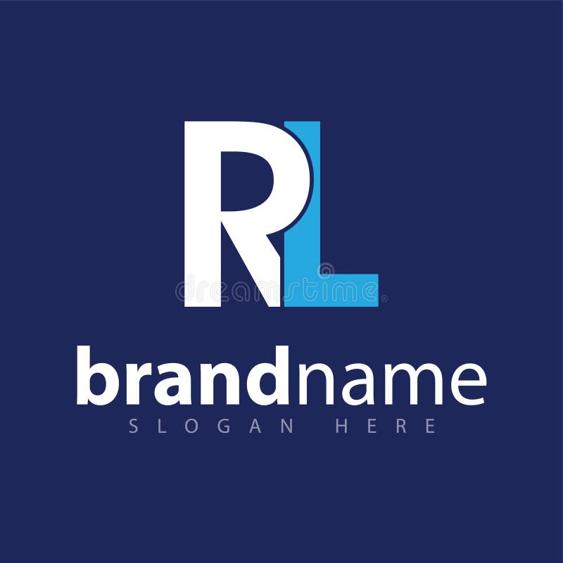 R L Initial Letter Logo Vector Stock Vector - Illustration of name ...