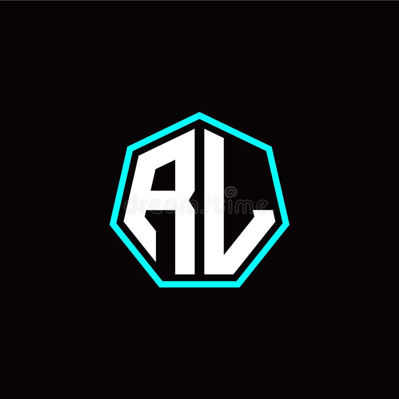 R L Initials Modern Polygon Logo Template Stock Vector - Illustration ...