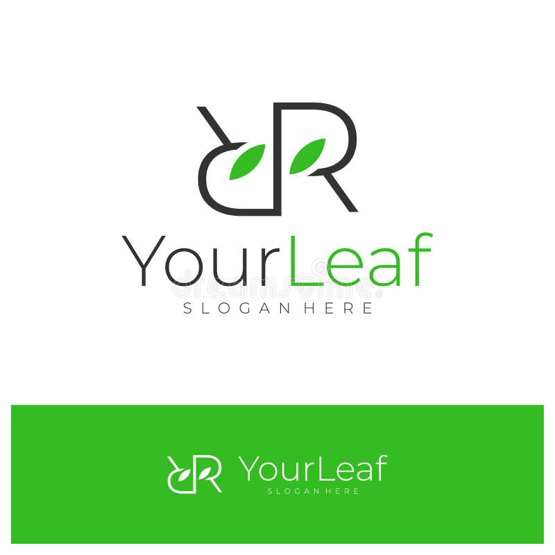 R Leaf Logo Design Template. Initial R Logo Concept Vector Stock ...
