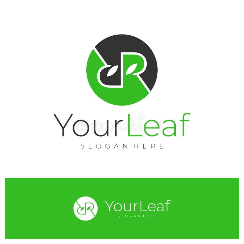 R Leaf Logo Design Template. Initial R Logo Concept Vector Stock ...