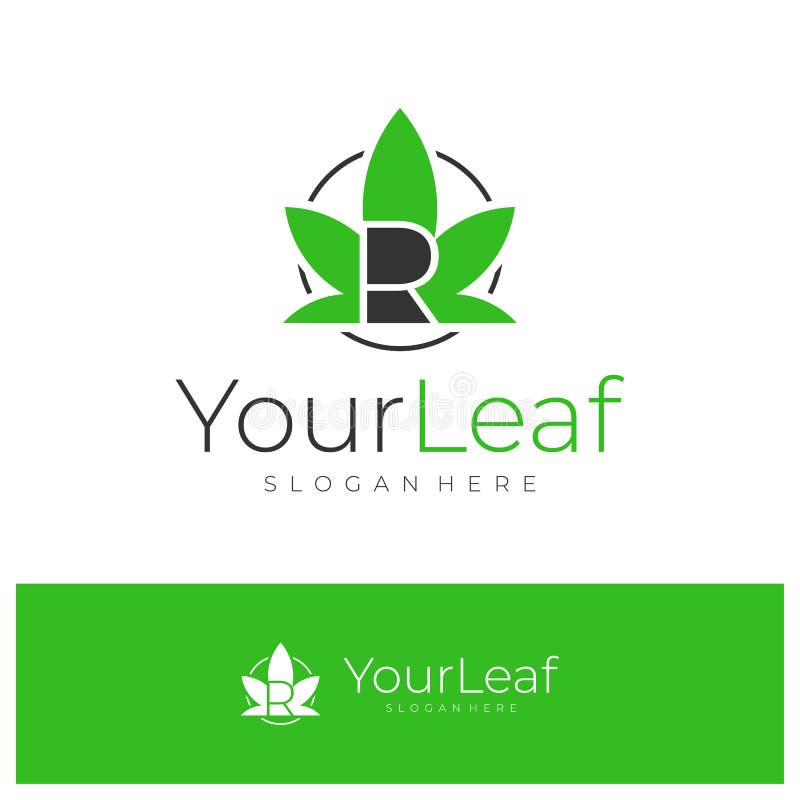 R Leaf Logo Design Template. Initial R Logo Concept Vector Stock ...