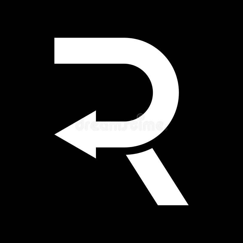 R Letra Con Logotipo De Flecha Ilustración del Vector - Ilustración de ...