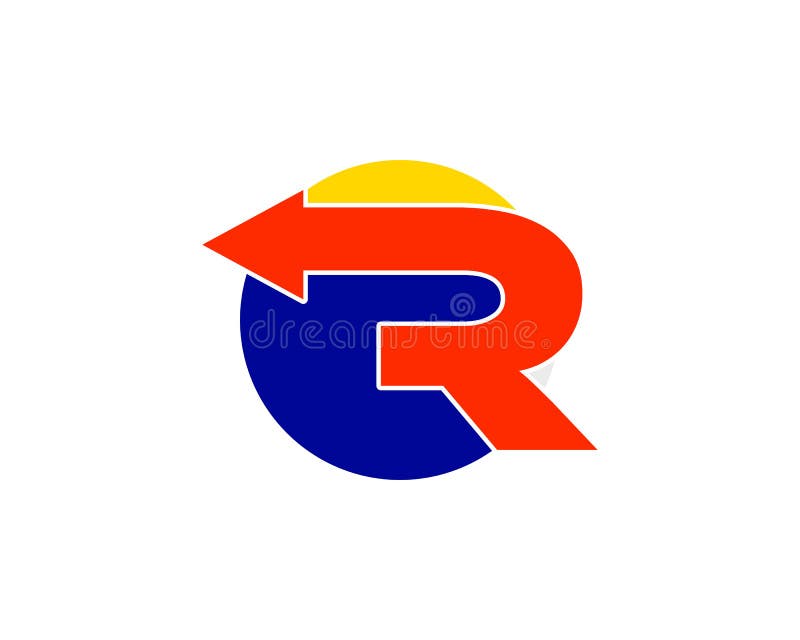 R letter arrow logo stock vector. Illustration of pixel - 111941788