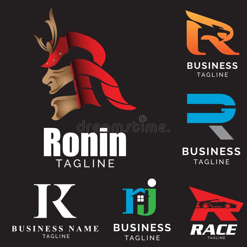 R Letter Based Theme Logo Set Vector Volume 2 Stock Vector ...