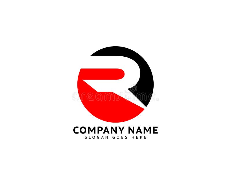 R Letter Circle Vector Logo Stock Vector - Illustration of abstract ...