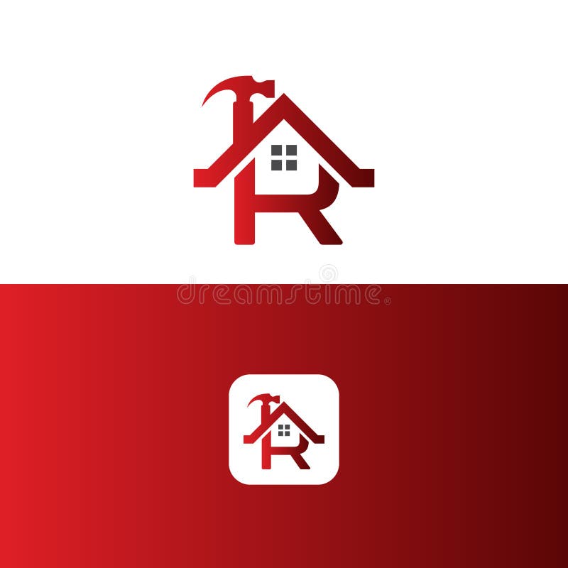 R Letter Construction Logo Design Vector Stock Vector - Illustration of ...