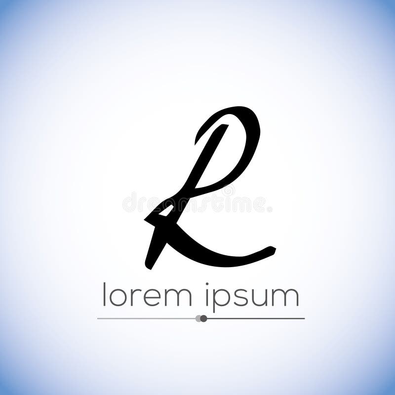R Letter Hand Drawn Calligraphic Vector Logo Templates Stock Vector ...