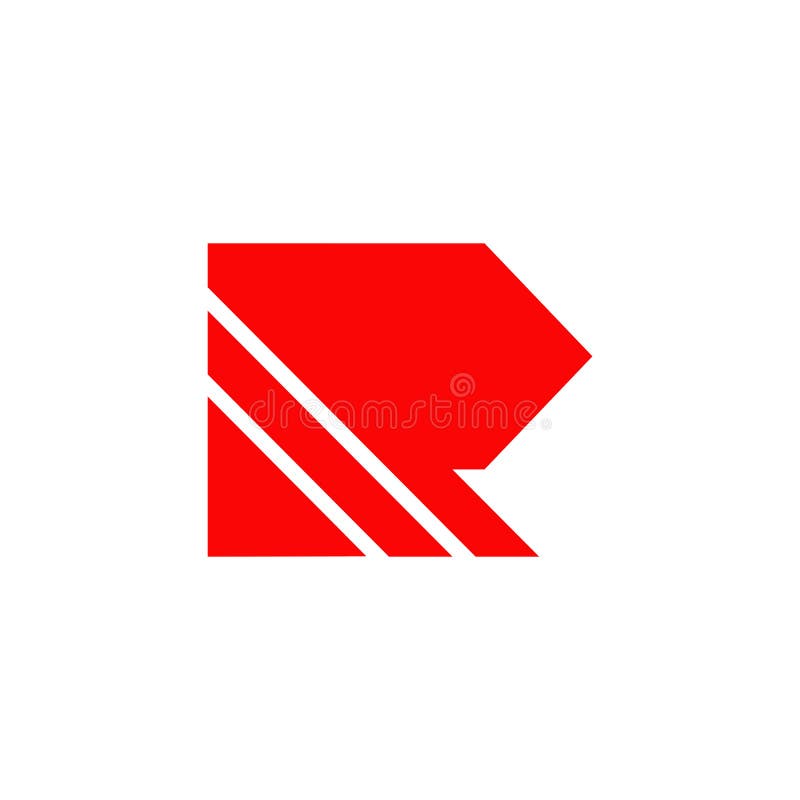 R Letter Icon Logo Design Template Stock Vector - Illustration of black ...
