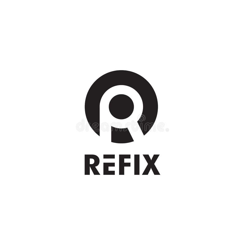 R Letter Initial Logo with Simple Style Design Stock Vector ...