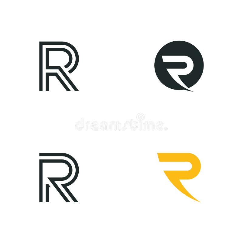 R Letter Initials Logo Vector Template Stock Vector - Illustration of ...