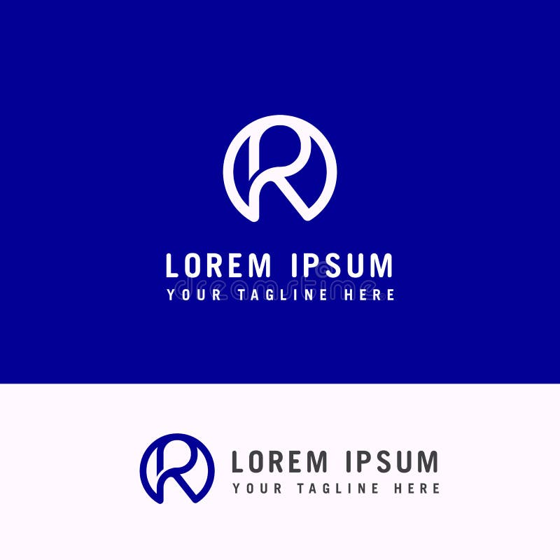 R Letter Logo Lines Emblem Sign Vector Element Icon Stock Vector ...