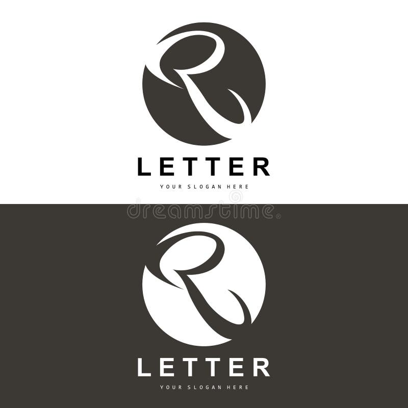 R Letter Logo Vector Alphabet Symbol Design For Brand Logos With Initial Letter Stock Vector