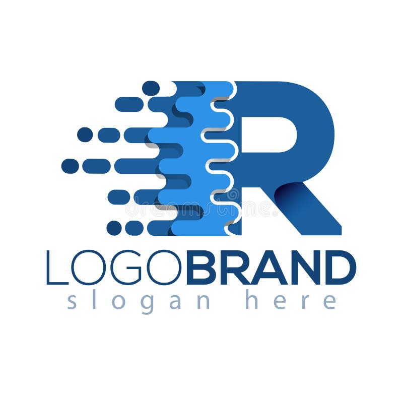 R Letter Pixel Icon Vector Logo Element. Letter Speed Logo Template ...